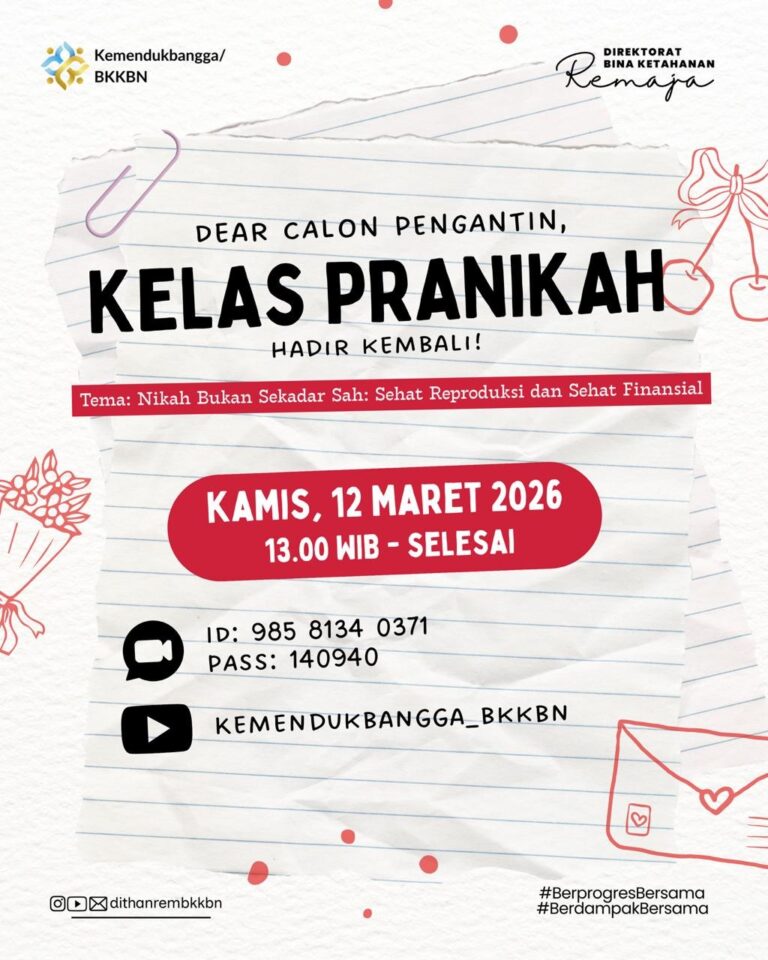 12 Maret 2026 – Kelas Pranikah Seri 2 : Nikah Bukan Sekadar Sah : Sehat ...